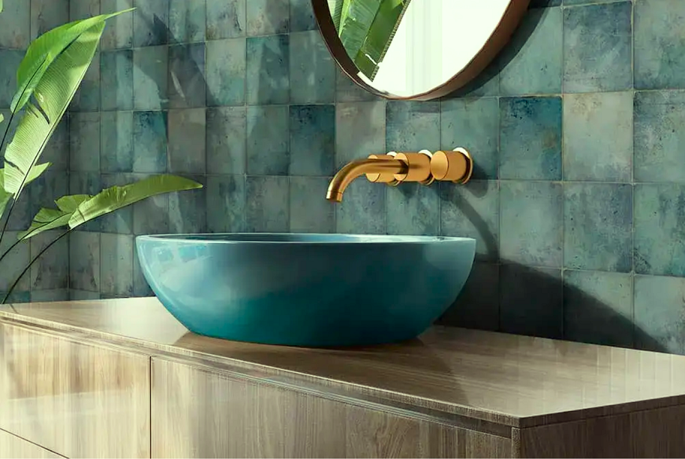 6 X 6 Antique Green Porcelain Tile - Image 3