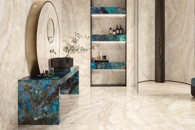 48 x 110 Lumia Ivory Gioiello High Polished Porcelain Slab – The Tile ...